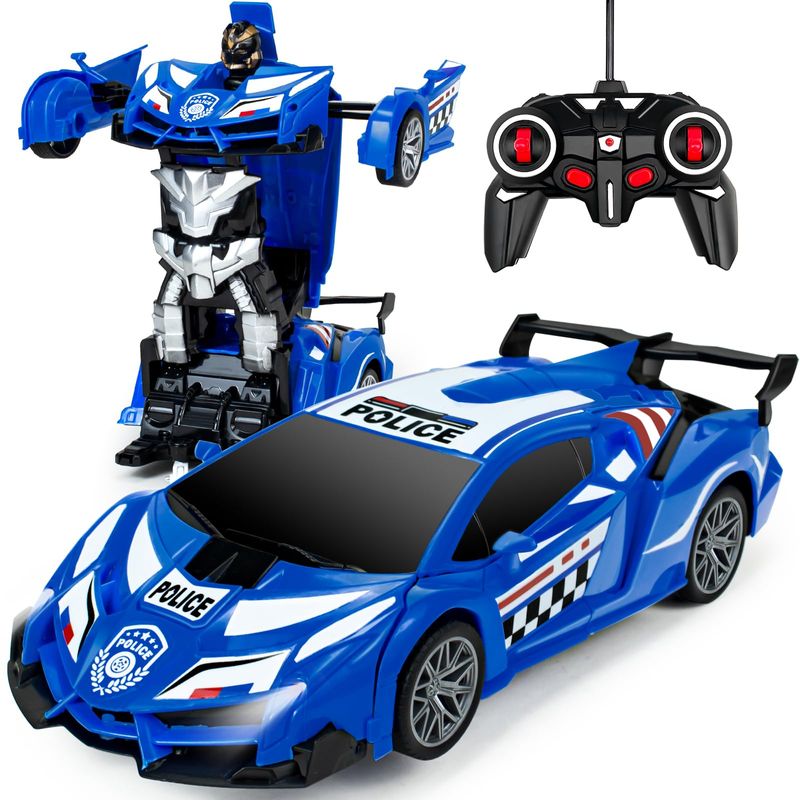 Hymaz RC Car Robot Toy, Transformation, Stunt Car, Robot, Remote Control, RC Car, For Kids ...