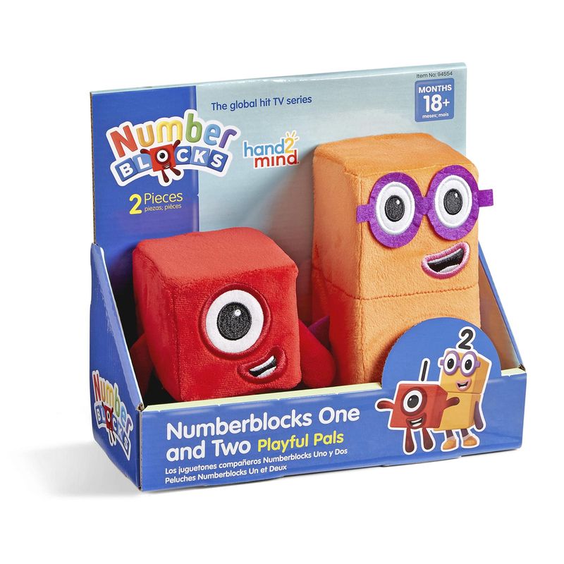 hand2mind Numberblocks One and Two Playful Pals, Small Plush Figure ...