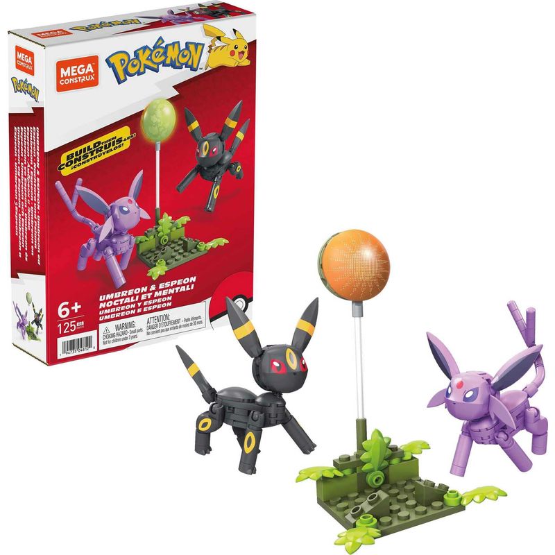 MEGA Pokémon Action Figure Building Toys, Umbreon & Espeon With 122 ...