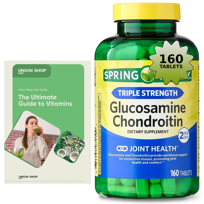 UNION SHOP USA Glucosamine Chondroitin, Triple Strength, Joint Health ...