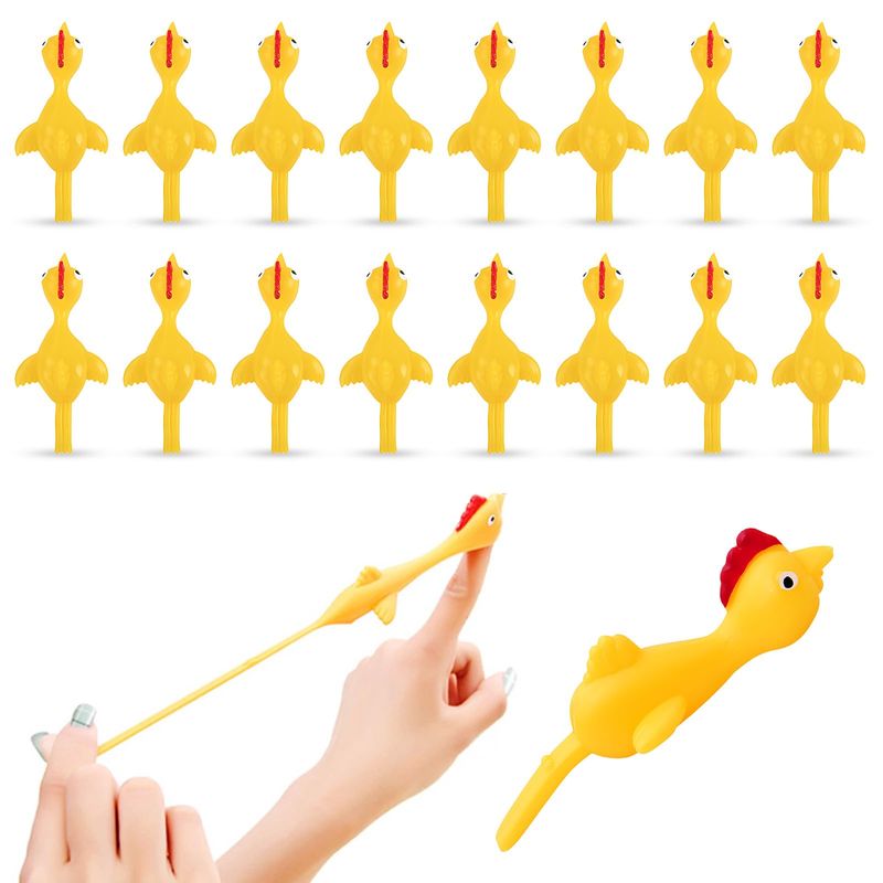 BUVUDI 16 Pieces Rubber Chicken Slingshot Rubber Chickens Flying ...