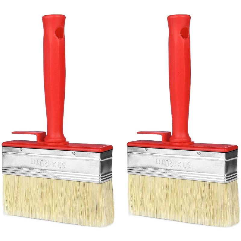Oumuik Fence Paint Brushes 2 Pack Set, Removable Block Brushes 120 mm ...