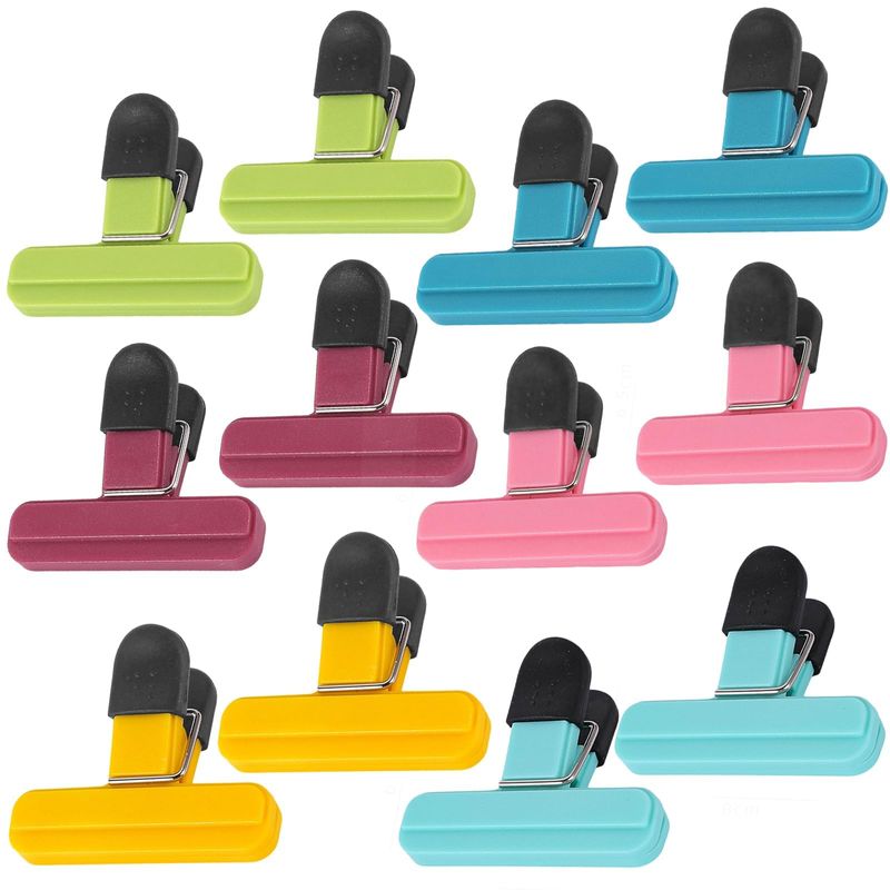 12 Pcs Food Clips, Bag Clips for Food Storage, Freezer Bag Clips, Bag ...