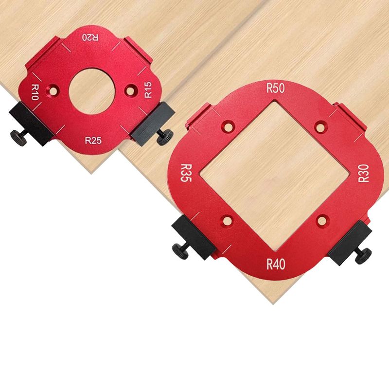 Pack of 2 Radius Jig Router Stencils Corner, 4 in 1 Radius Quick Device ...