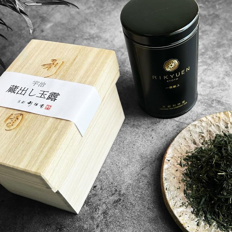 Kyoto Rikyuen KS-03 Tea Gift Kuradashi Uji Gyokuro, 3.5 oz (100 g), New Year's Gift, Tea Box ...