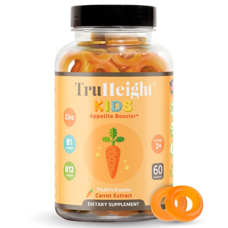 TruHeight Kids Appetite Booster Gummies (Ages 2+) All Natural Toddler ...