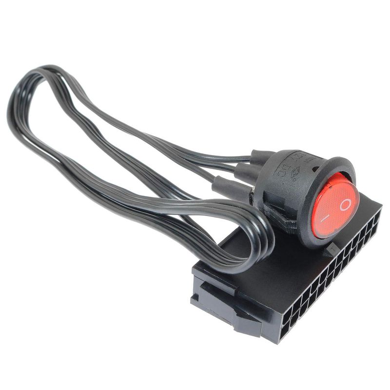 SQXBK 24-Pin Female ATX PSU Power Supply Starter On/Off Switch Jumper ...