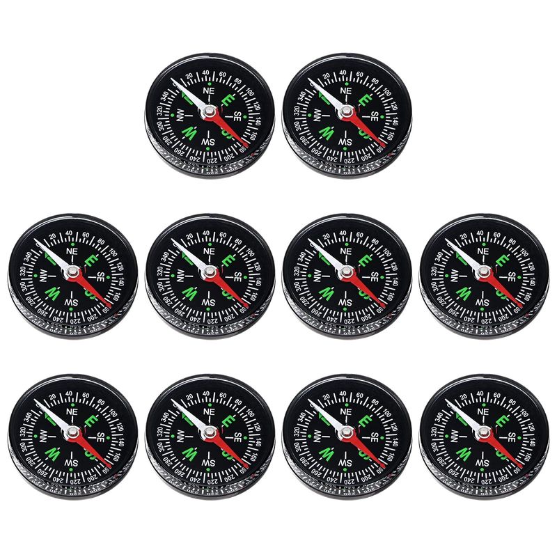 TIXIPEM 40mm Mini Compass [10PCS] - Pocket Oil Filled Small Compass ...