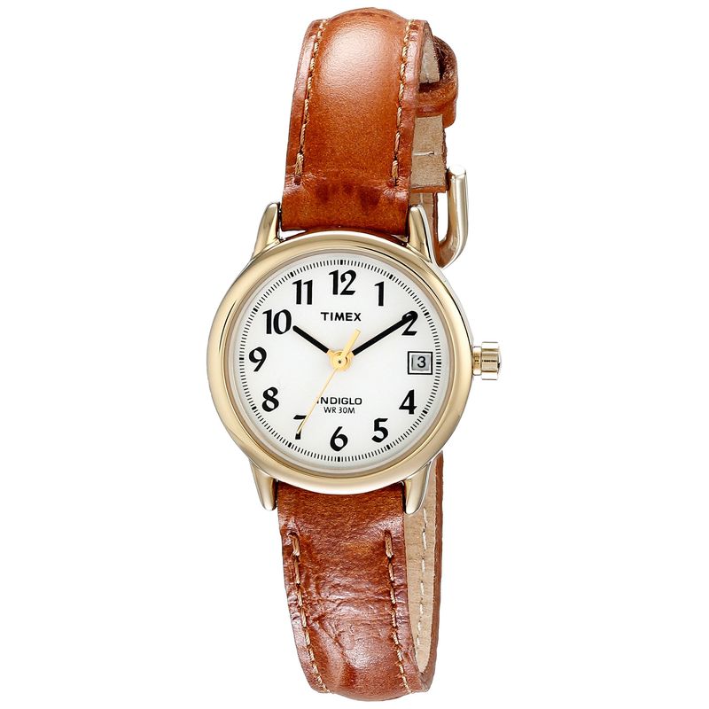 Timex Women's Easy Reader 25mm Watch – Gold-Tone Case White Dial with ...