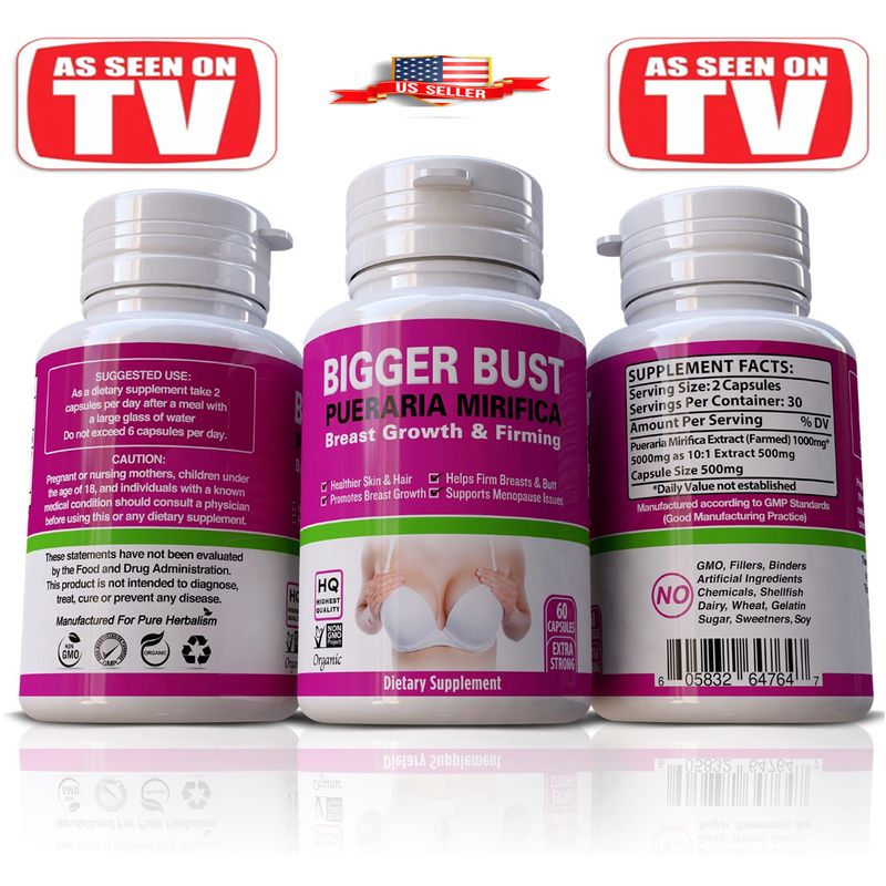 Bigger Bust XL Breast Growth Capsules Female Estrogen Enhancement 60 ...