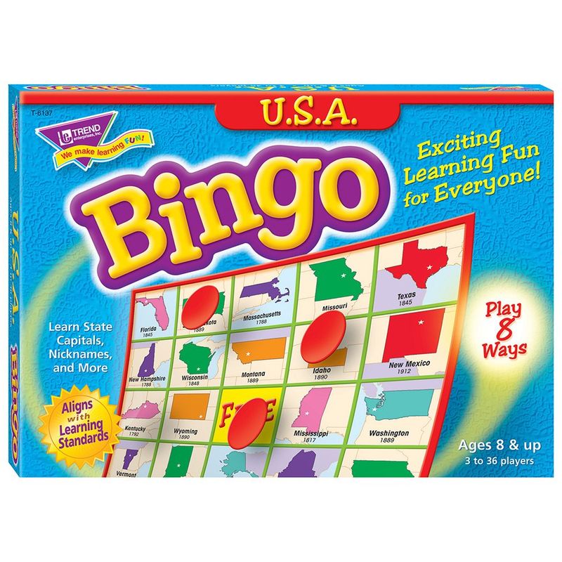 Trend Enterprises: U.S.A. Bingo Game, Exciting Way for Everyone to ...