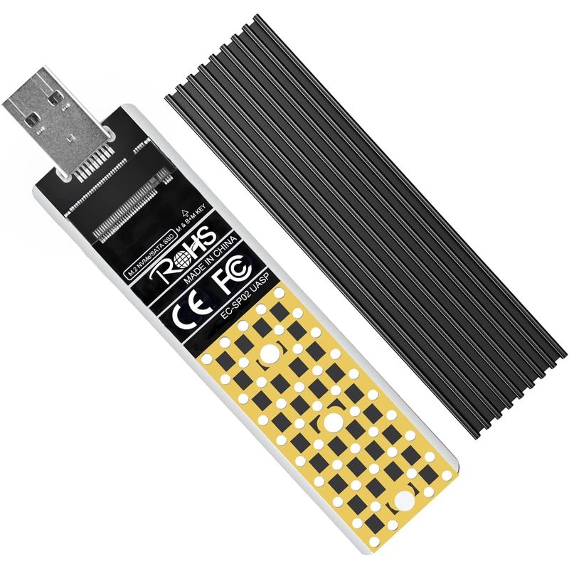 ANYOYO NVMe Enclosure, 10Gbps NVMe to USB Adapter USB 3.1 Gen 2, M.2 ...