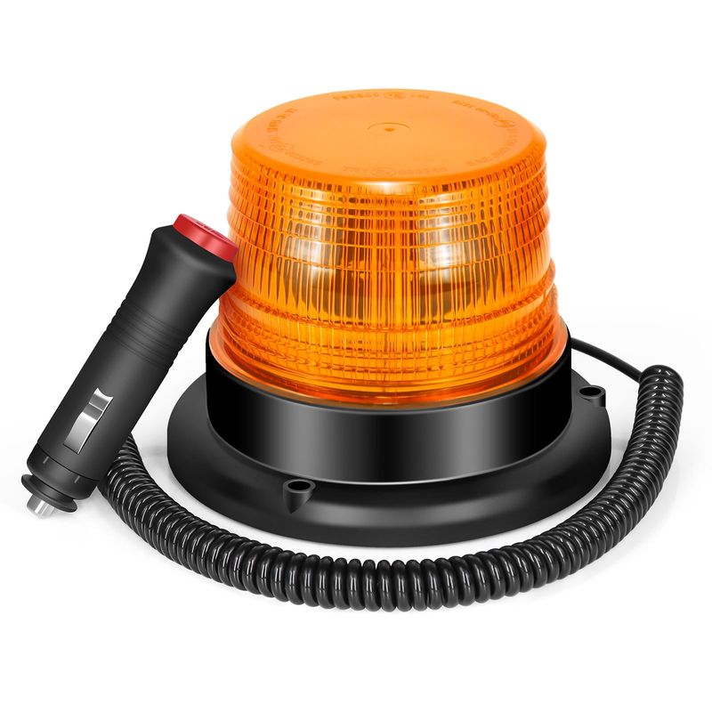 Dinfu LED Strobe Flash Light Amber 12V Warning Lights Bright Emergency ...