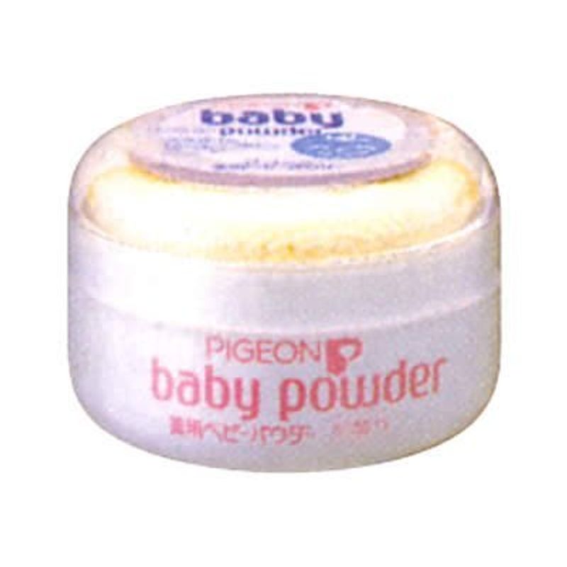 Pigeon Medicated Baby Powder, Weak Acid, Yellow Puff x 5 Pieces ...