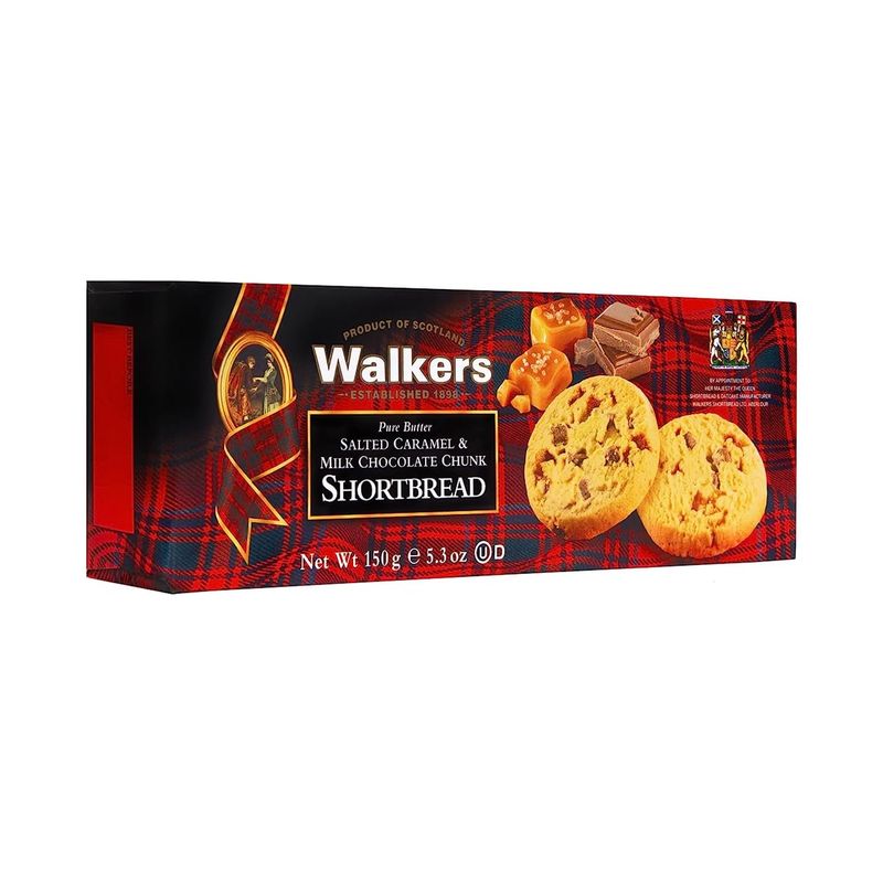 Walker’s Pure Butter Salted Caramel & Milk Chocolate Chunk Shortbread ...