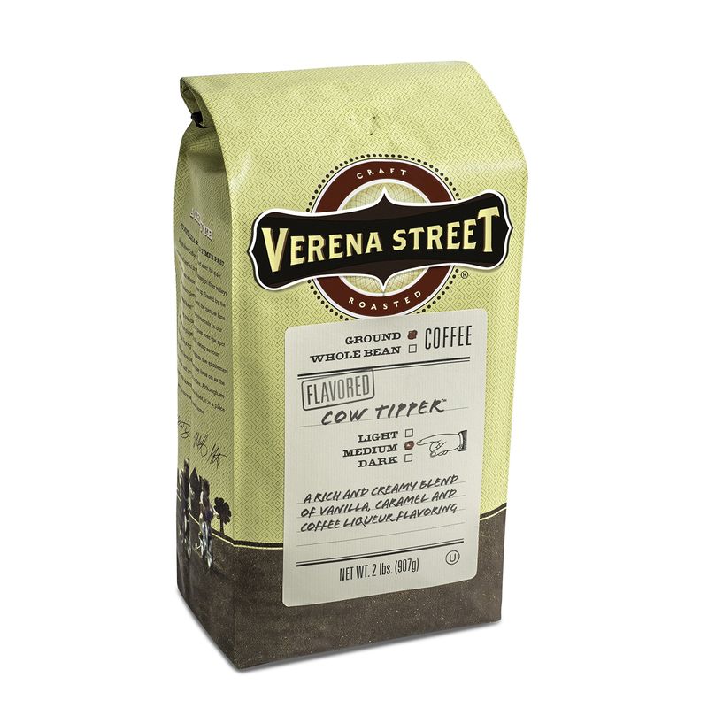 Verena Street 2 Pound Flavored Ground Coffee, Cow Tipper, Medium Roast ...