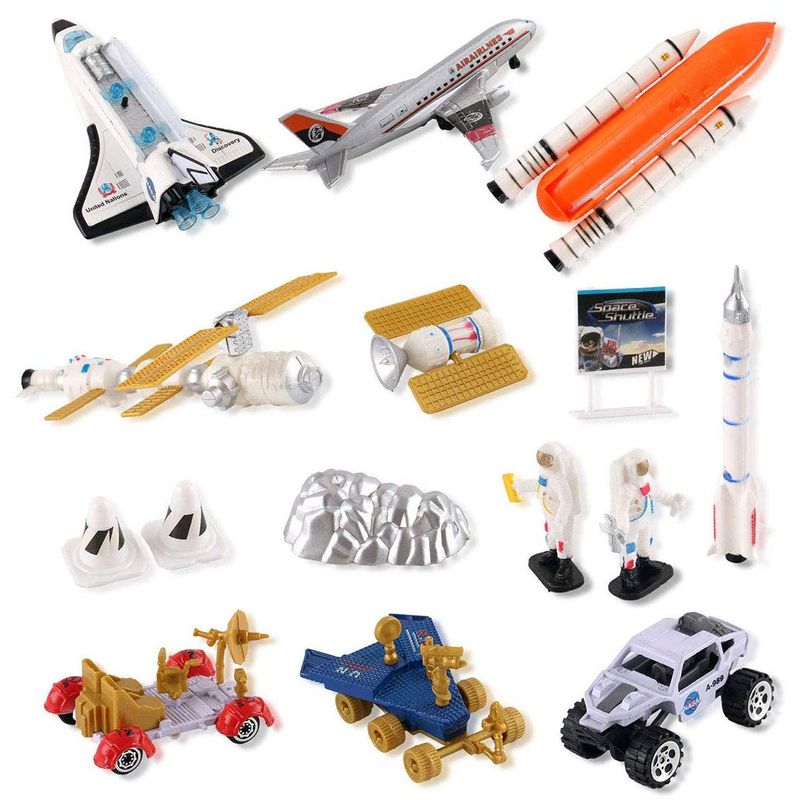 PowerTRC Diecast Space Shuttle Toy for Kids, Rocket Ship Pretend Play ...