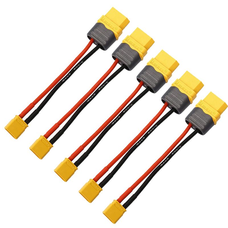 Boladge 5 Pack XT30 Male Connector Converts to XT-60 XT60H Female ...