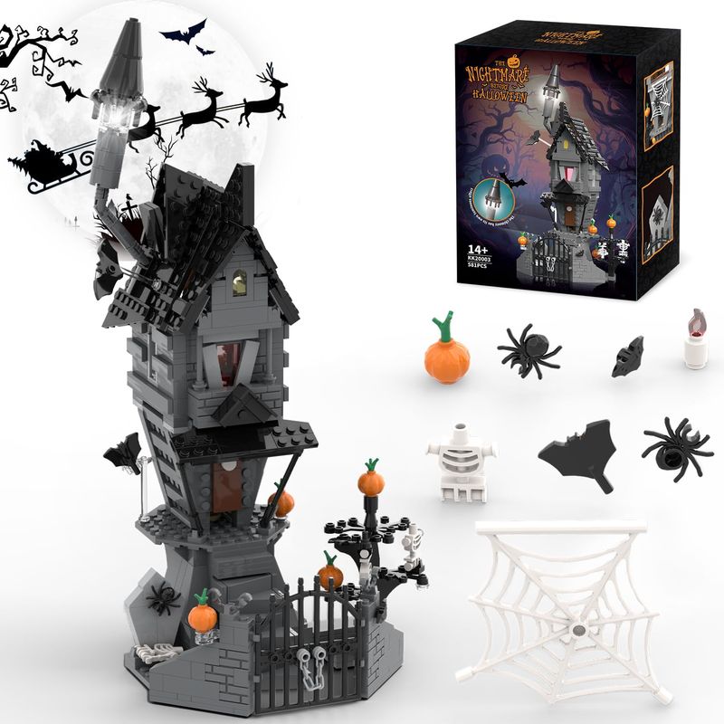 BrickTribe Haunted House Building Toys with Light, Night Before ...