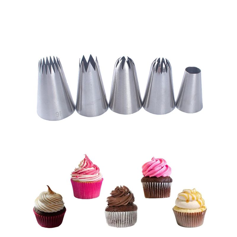 Extra Large Piping Nozzles Set,Cake Piping Nozzles Kit,Stainless Steel ...