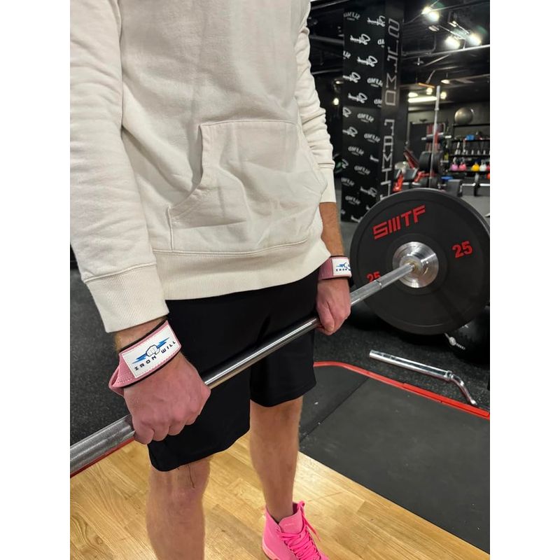 Premium Leather Weightlifting Wrist Straps for Workouts Dumbbell ...