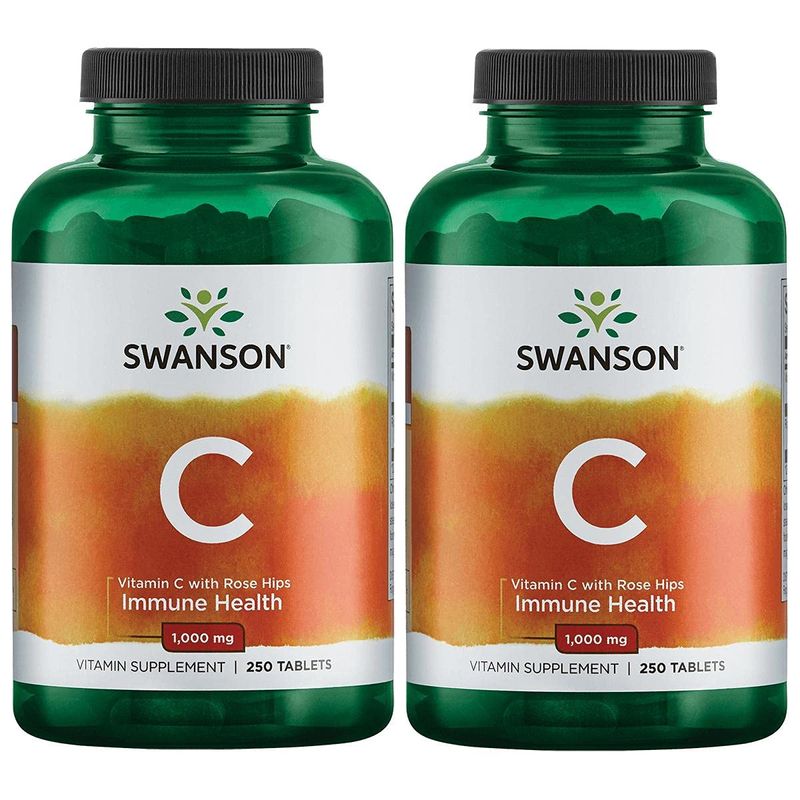 Swanson Vitamin C with Rose Hips Immune System Support Skin Cardiovascular Health Antioxidant ...