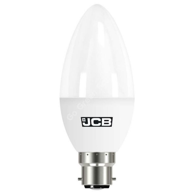 JCB Candle BC / B22 LED Bulb 470L 520L Lumens (6w replaces 40w) 6500K ...