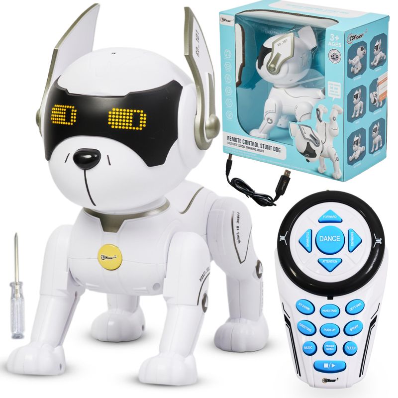 Top Race Robot Dog - Remote Controlled Interactive Robot Dog Toy - RC ...
