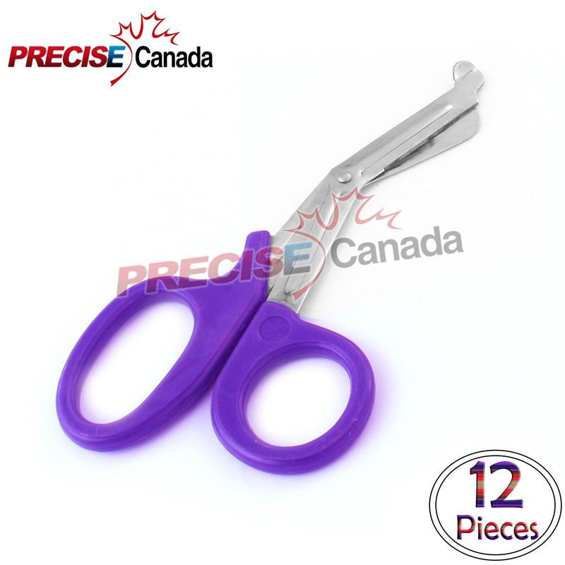12 PURPLE EMT PARAMEDIC UTILITY TRAUMA BANDAGE SHEARS EMS SCISSORS 5.5 ...