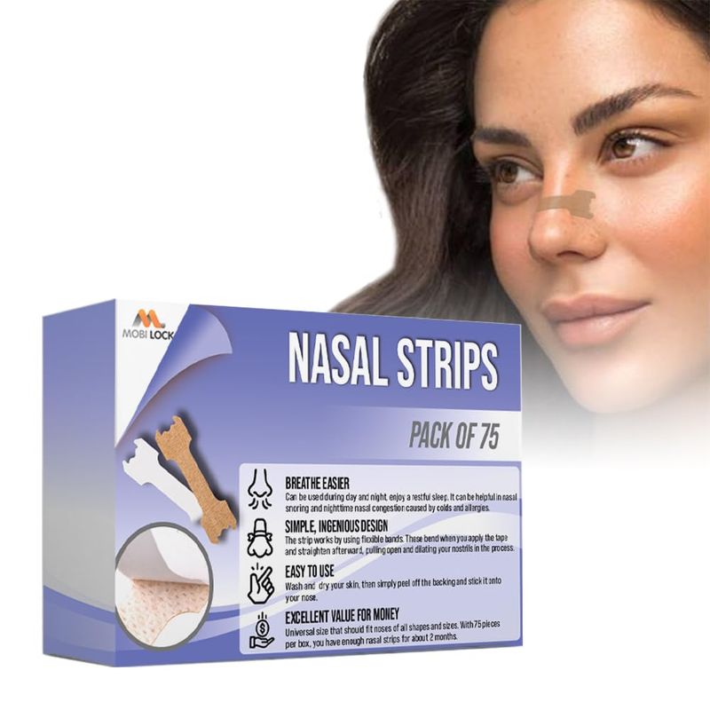 Anti-Snoring Nasal Strips - Pack of 75 Small Size Nose Snoring Strips For Women & Men - May ...