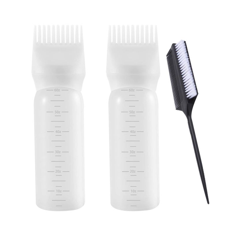 ANGYANG Root Comb Applicator Bottle, 2*Hair Oil Bottle + 1*Professional ...