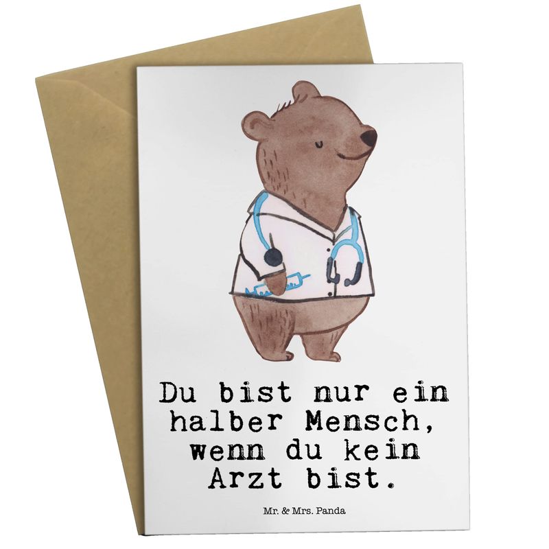 Mr. & Mrs. Panda Grußkarte Arzt Herz - Geschenk, Ansichtskarten ...