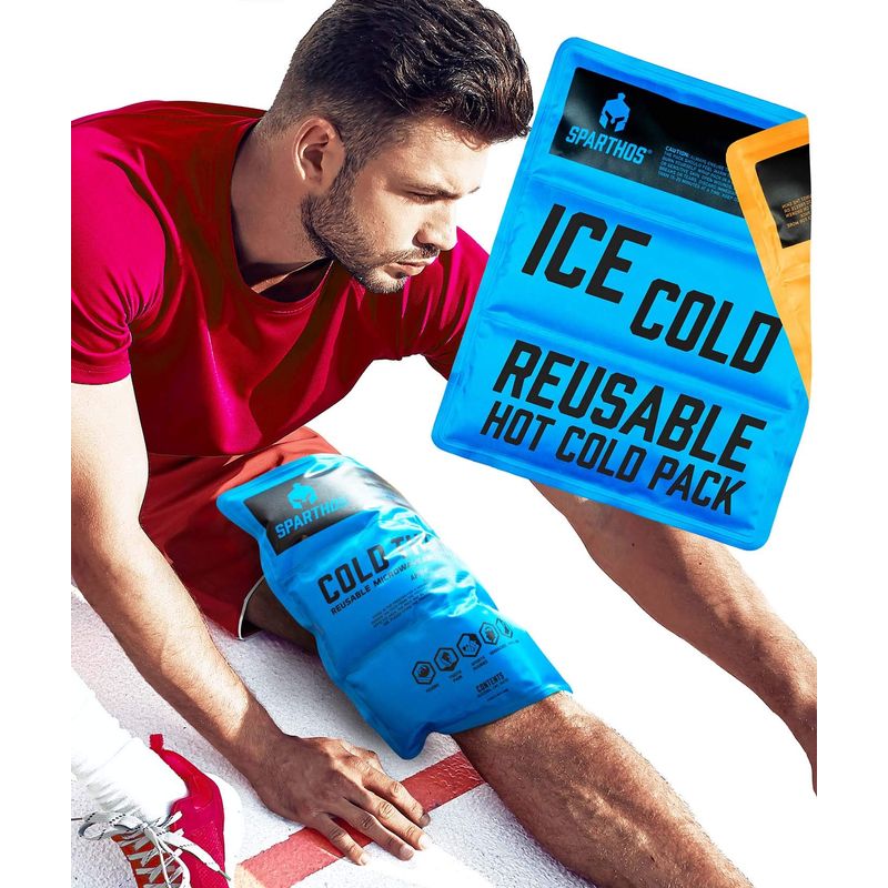 Sparthos Ice Packs for Injuries - Reusable Soft Gel Hot Cold Icepack ...