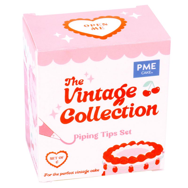 PME VTNZ001 Vintage Cake Piping Tips-Set of 6 Icing Nozzles, Stainless ...