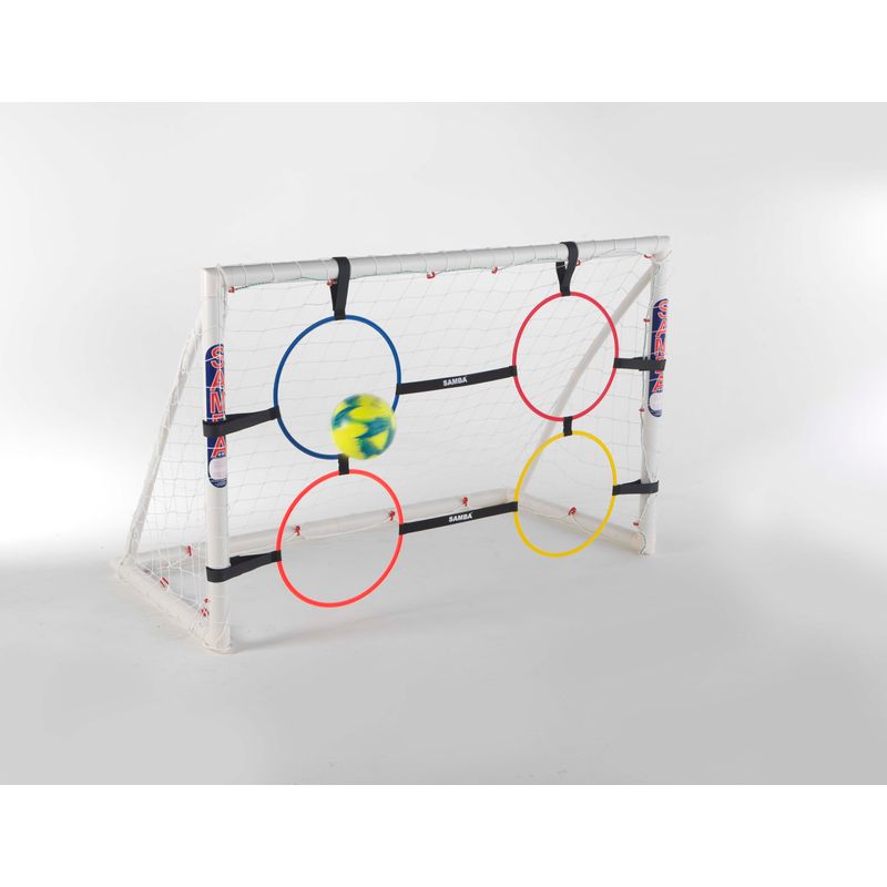 Samba Target Net With Hoops - Fits 6x4ft Football Goal Posts - Shooting ...