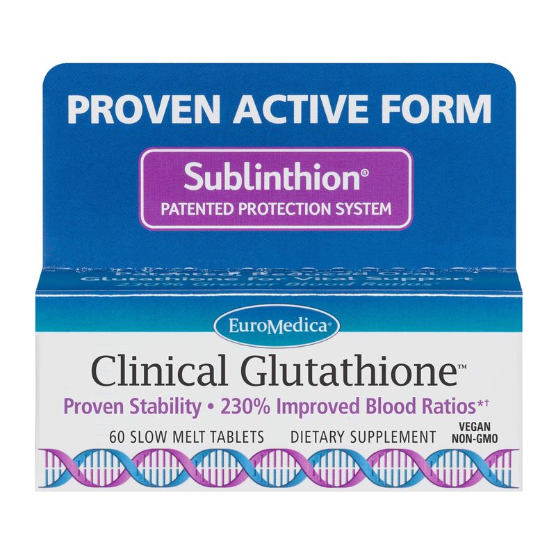 Euromedica Clinical Glutathione - 60 Tablets - Powerful Antioxidant ...