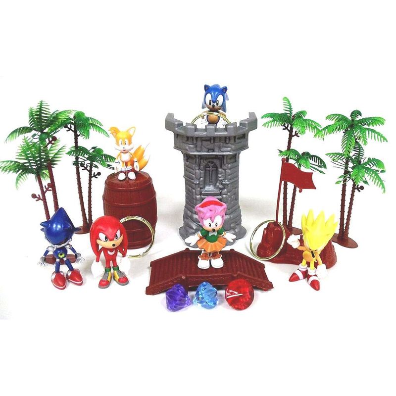 Sonic 18 Piece Play Set Featuring Random Sonic Figures and Accessories ...