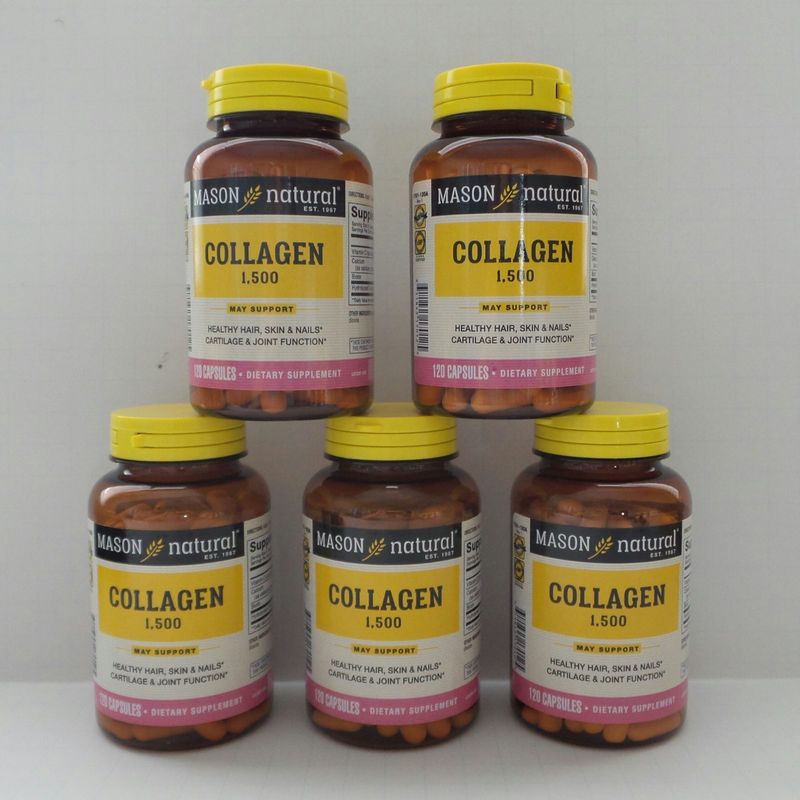 5 X 120 = 600 Capsules COLLAGEN HYDROLYSATE with PLUS Vitamin C ...