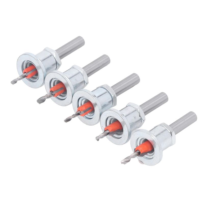 Countersink Drill Bit Set Combo Tool 5Pcs Wood Bits Screw Step Drill ...