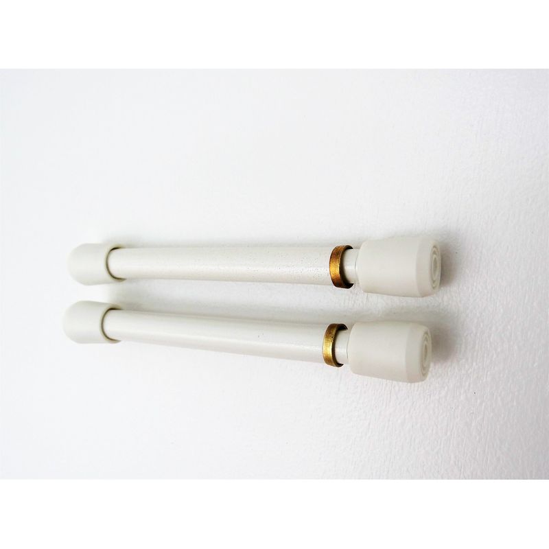 7/16-INCH ROUND TENSION SPRING RODS 5" TO 6.5" ADJUSTABLE WIDTH-WHITE 2 ...