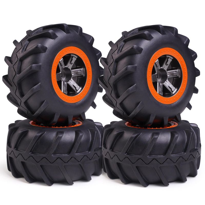 Hosim Rc Wheels and Tires 12mm Hex for 1/10 Scale RC Car, RC Buggy ...