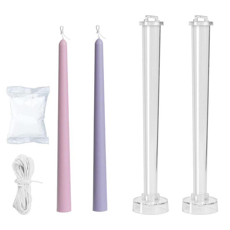 2-Pack Taper Candle Mold,Candle Body Molds for Candle Making,Clear ...