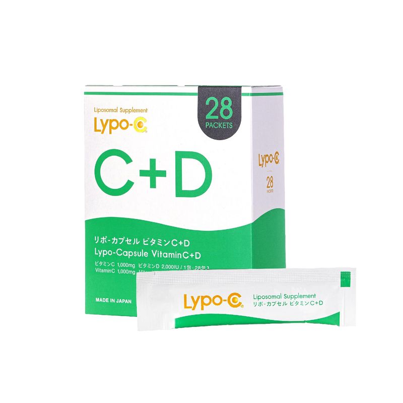 公式 Lypo-C リポ カプセル ビタミンC ＋ D 28包入 リポC リポソーム ビタミン [1包 ビタミンC＆Dを効率良く吸収 国内製造] 液状 サプリ 個包装 1箱 甘味料 着色料 ...