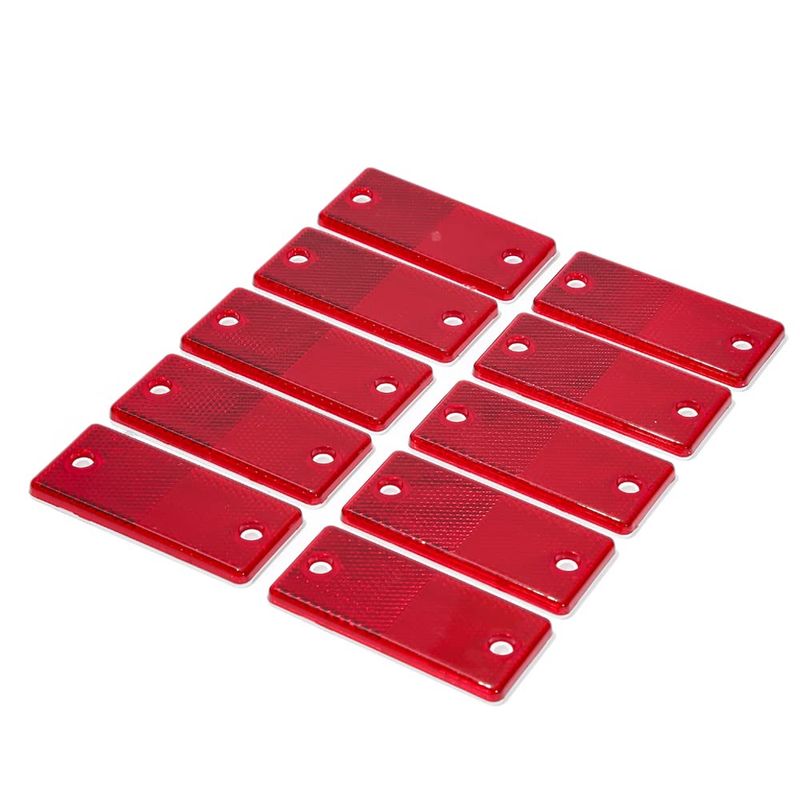 TAEUYYM 10 x Trailer Rectangular Red Reflectors, Reflective Rectangular ...
