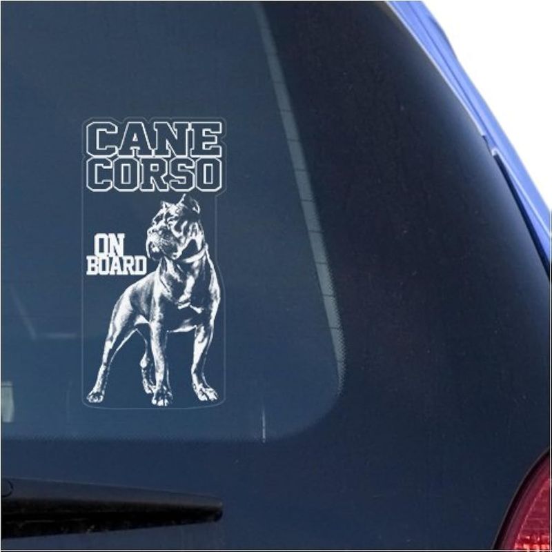 Cane Corso Clear Vinyl Decal Sticker for Window, Corz Molosser Italian ...