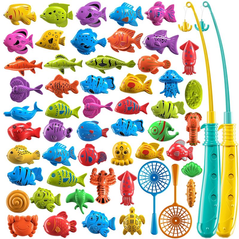 JUKUDAHU Magnet Fishing Toys Game for Kids 3 4 5 6 7 8 Years Old - Pool ...