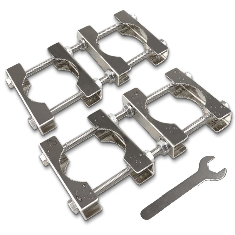 ziyue Set of 2 Double Antenna Mast Clamp Pipe Fixing Bracket Bolt Mast ...