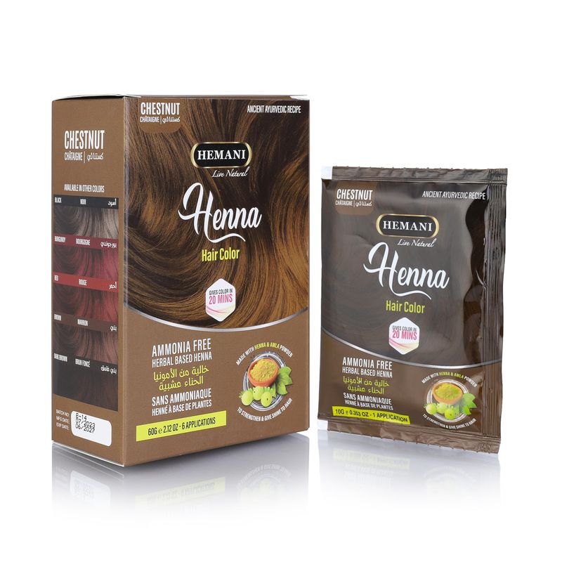 HEMANI Hair Henna Color 2.12 OZ (60g) 6 Applications, Colors in 20 ...