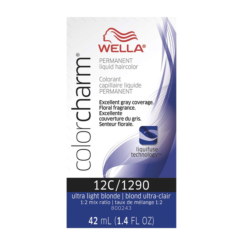 WELLA Color Charm Permanent Liquid Hair Color for Gray Coverage, 12C ...