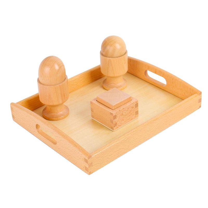 Montessori 3D Object Fitting Exercise with Tray Ball Egg with Cup and ...